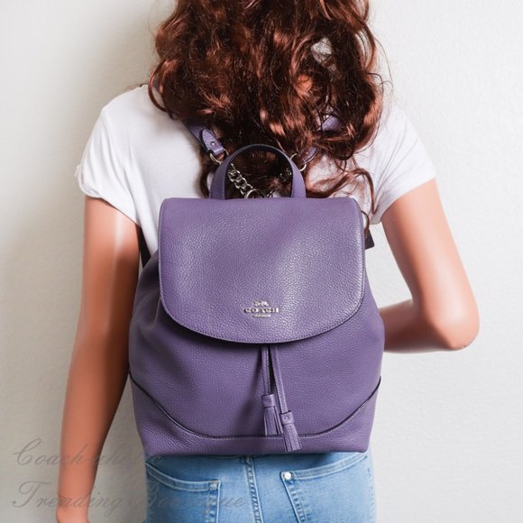 Coach | Bags | Nwt Coach Elle Leather Backpack In Dusty Lavender | Poshmark